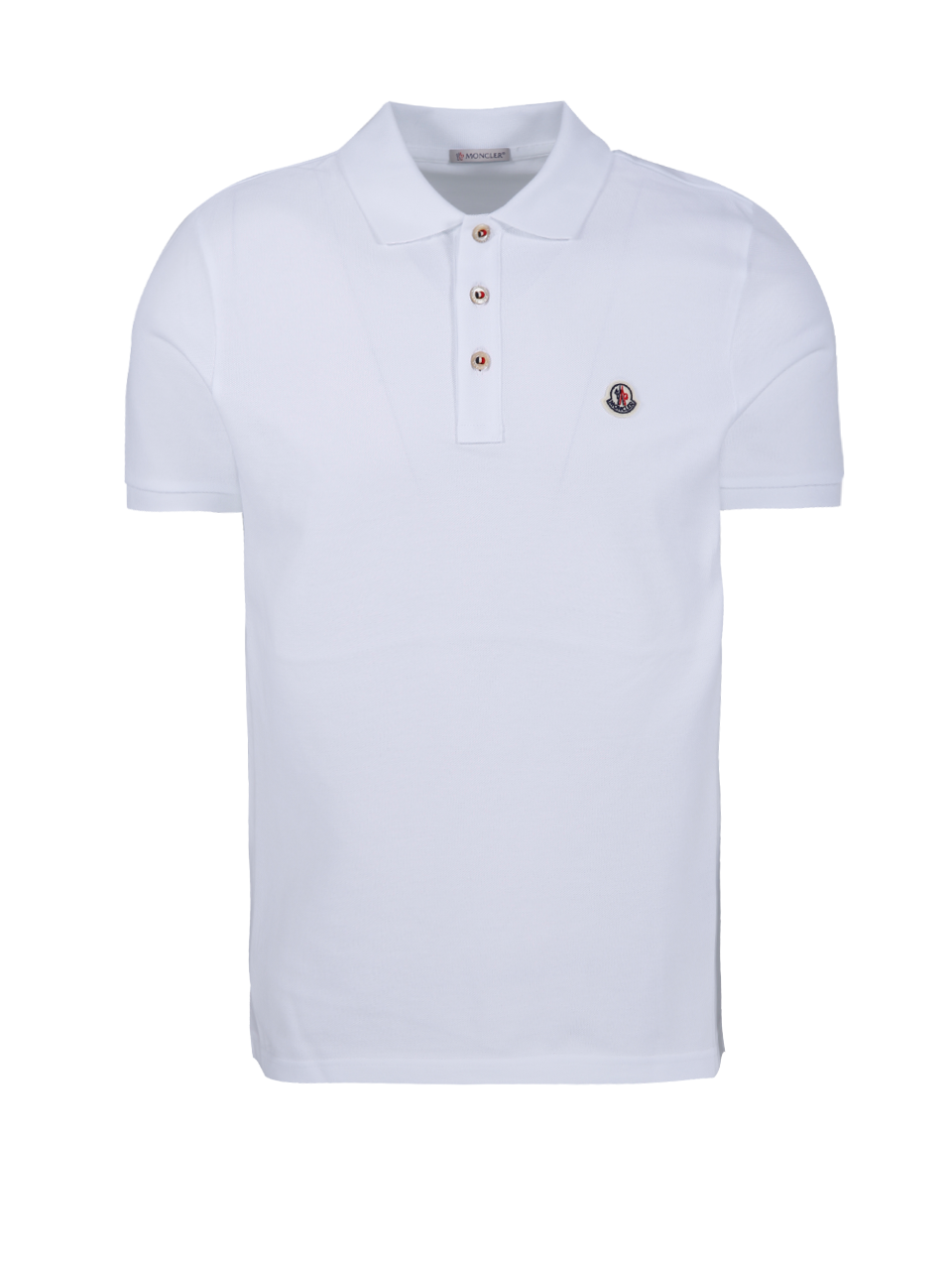 MEN MONCLER WHITE COTTON POLO MEN MONCLER WHITE COTTON POLO