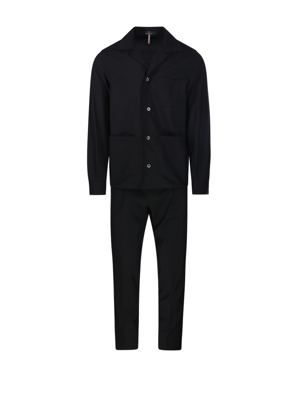 MEN SANTANIELLO BLACK POLYESTER SUITS